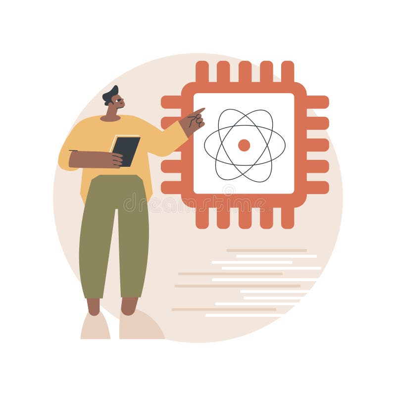 Quantum Computing Abstract Concept Vector Illustration. Stock Vector ...