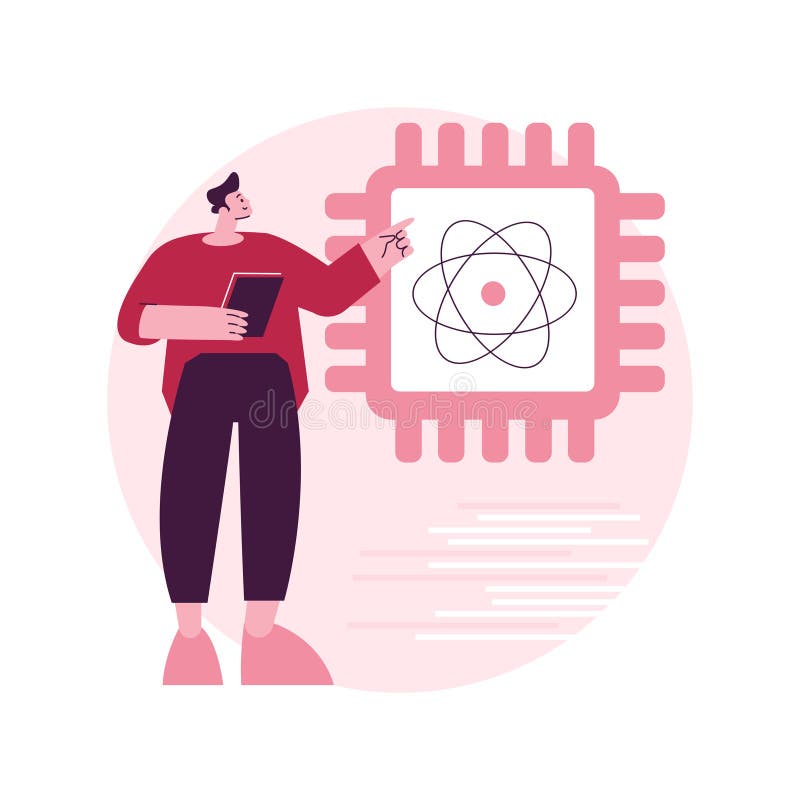 Quantum Computing Abstract Concept Vector Illustration. Stock Vector - Illustration of computing ...
