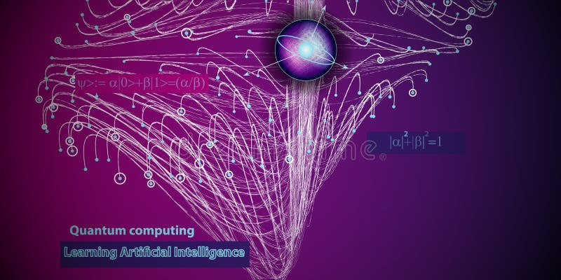 Quantum Computing Abstract Technologisch Achtergrondconcept Met Qubit ...
