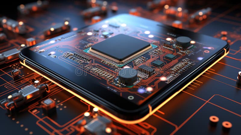 Quantum Computing, Advanced CPU Prototype with Quantum Chipset on a ...