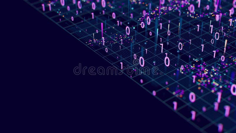 Quantum Computing Animation. Big Data Information Processing. Cyber ...