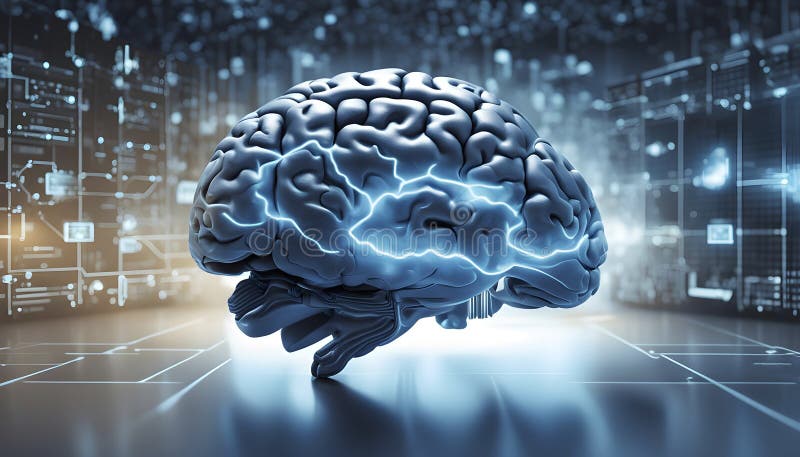 Quantum Computing with Artificial Intelligence Stock Illustration ...