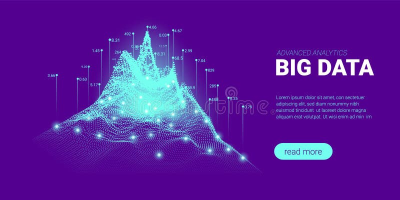 Quantum Computing Visualization, Big Data Sorting. Stock Vector ...