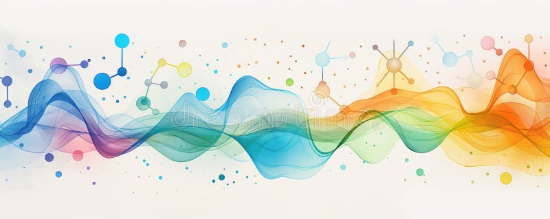 Quantum Computing, Colorful Qubits and Waveforms, Intricate Details ...