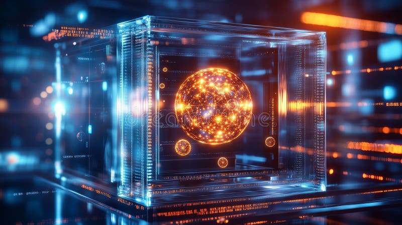 Quantum Computing Concept, Generative Ai Stock Illustration ...