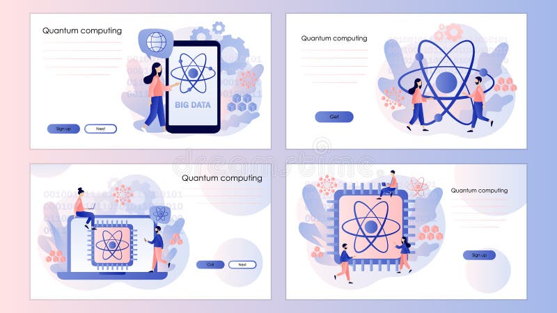 Quantum Computing Concept. Optical Technology, Photonics Research Stock Vector - Illustration of ...