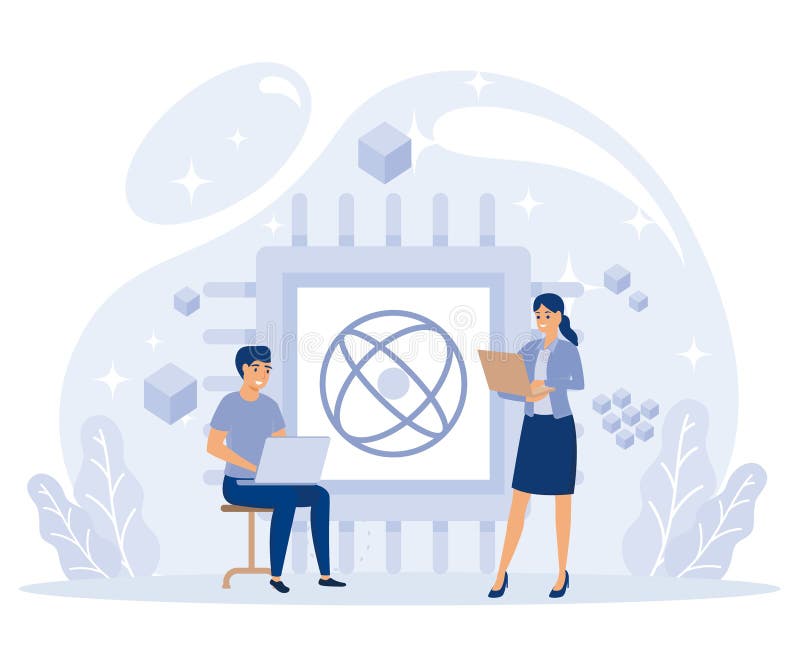 Quantum Computing Concept. Optical Technology, Photonics Research Stock Vector - Illustration of ...