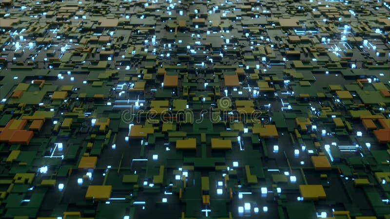 Quantum computing concept. stock footage. Video of abstract - 113617078