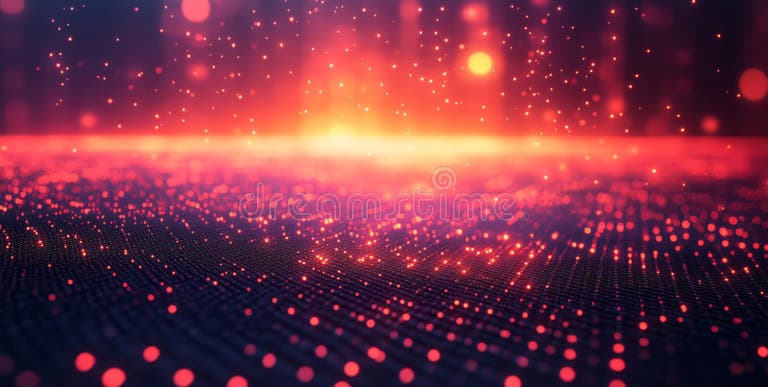 Quantum Computing Concepts Illustrated through Colorful Particle Arrangement. Generative AI ...