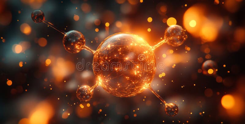 Quantum Computing Concepts Represented with Glowing Qubit Structures and Connections. Generative ...