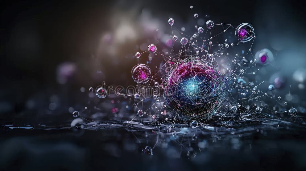 Quantum Computing Concepts Unveiled Floating Algorithms In Abstract Environment Digital Art