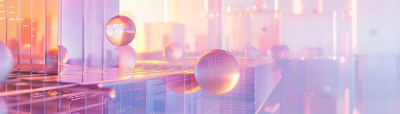 Quantum Computing Core, Abstract Shapes, Pastel Glow, Minimal Stock ...