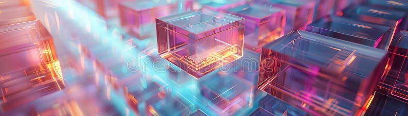 Quantum Computing Core, Abstract Shapes, Pastel Glow, Minimal Stock ...