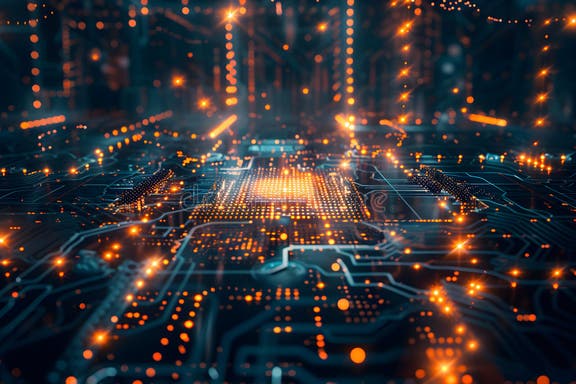 Quantum Computing Core Glowing with Energy Intricate by Generative AI ...