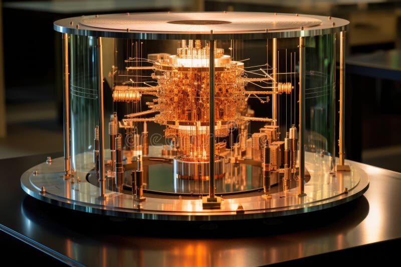 Quantum Computing System for Cybersecurity Stock Image - Image of ...