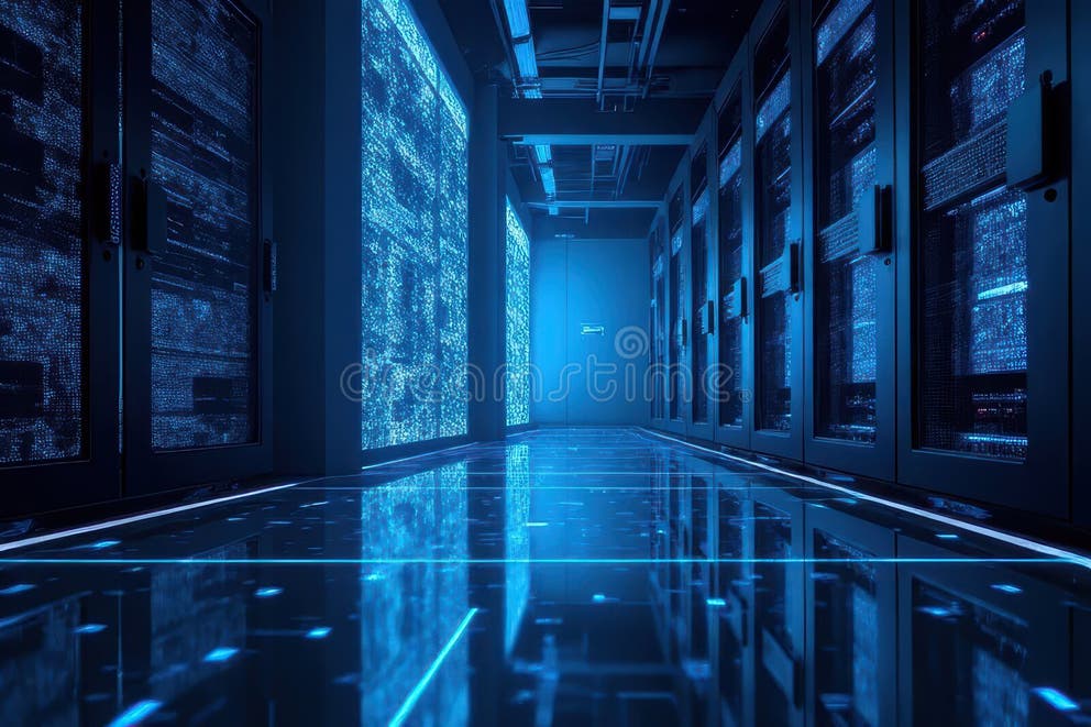 Quantum Computing Facility in the Future Stock Illustration ...