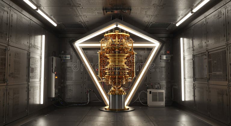 Quantum Computing a Glimpse into the Future with Golden Quantum Computer Prototype Inside a ...