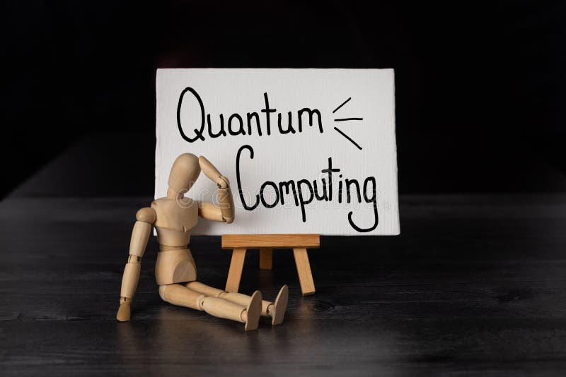 Quantum Computing Handwritten on White Canvas Sign Sitting on Easel ...