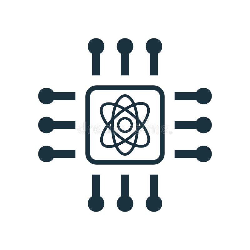 Quantum Computing Icon. Simple Creative Element. Filled Monochrome ...