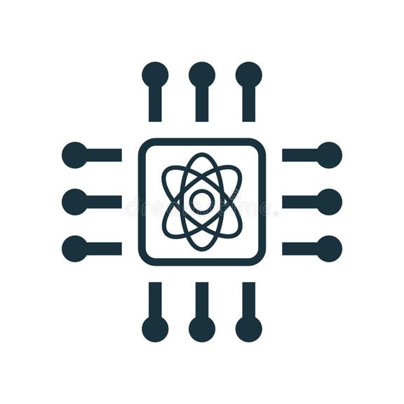 Quantum Computing Icon. Simple Creative Element. Filled Monochrome ...