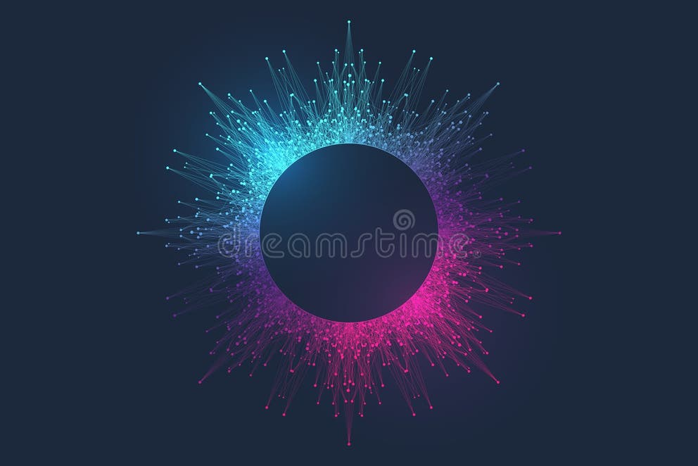 Quantum Computing Idea Design Element Concept. Deep Learning Artificial Intelligence. Generative ...