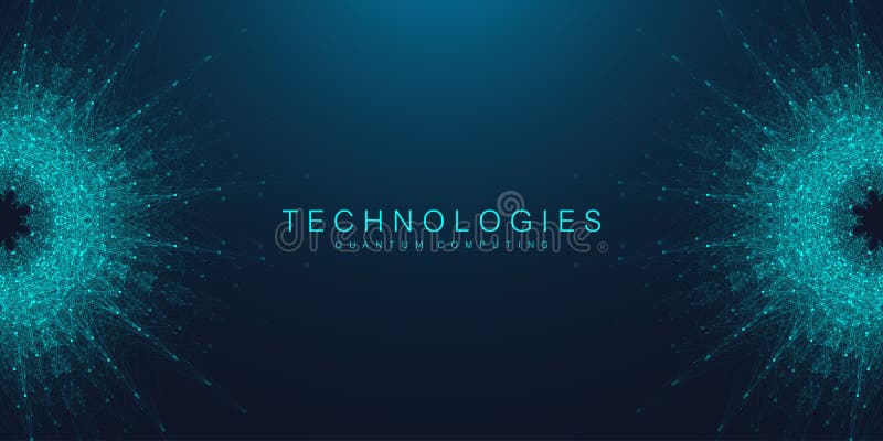 Quantum Computing Idea Design Element Concept. Deep Learning Artificial Intelligence. Generative ...