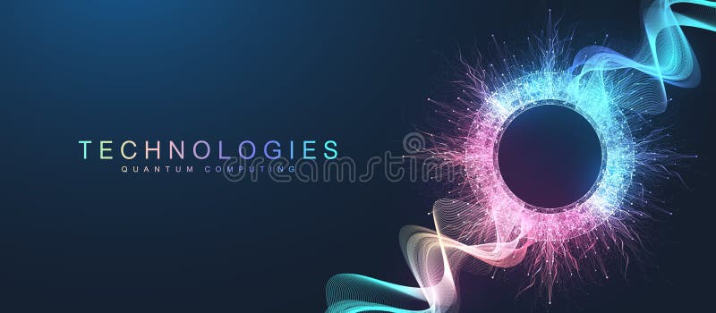 Quantum Computing Idea Design Element Concept. Deep Learning Artificial ...