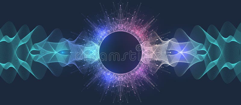 Quantum Computing Idea Design Element Concept. Deep Learning Artificial Intelligence. Generative ...