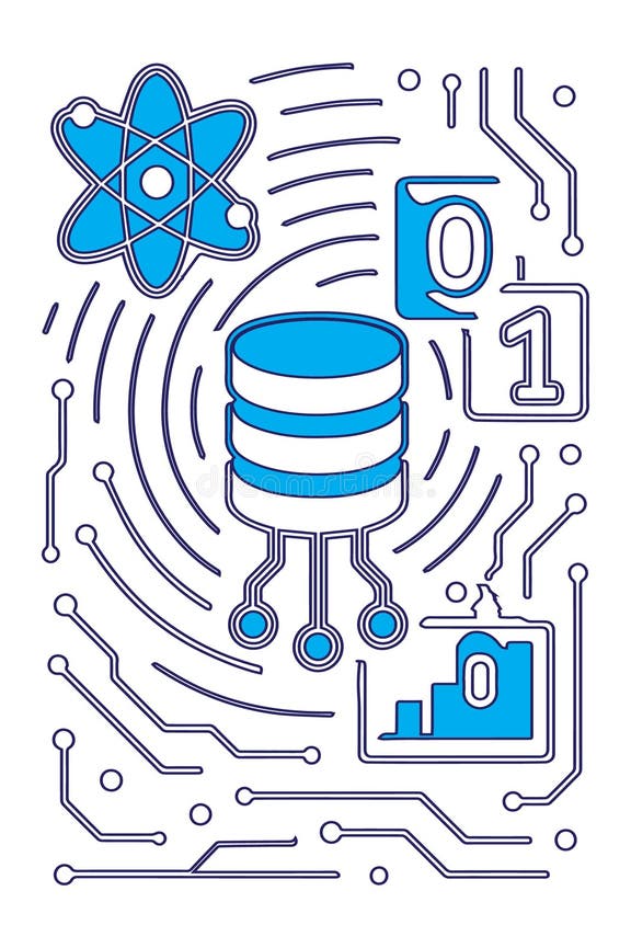 Quantum Computing Innovation: Abstract Qubit Network & Futuristic Digital Interfaces Stock ...