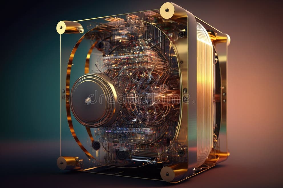 Quantum Computing Microchip 5g Cpu Stock Illustration - Illustration of ...