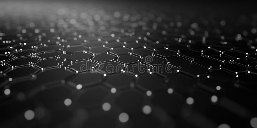 Quantum Computing Molecular Structure Stock Illustration - Illustration ...