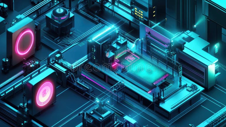 Quantum Computing Processing Data in Futuristic Server Room Stock Photo - Image of computer ...