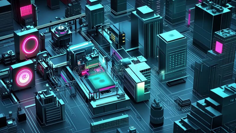 Quantum Computing Processing Data in Futuristic Server Room Stock Footage - Video of computer ...