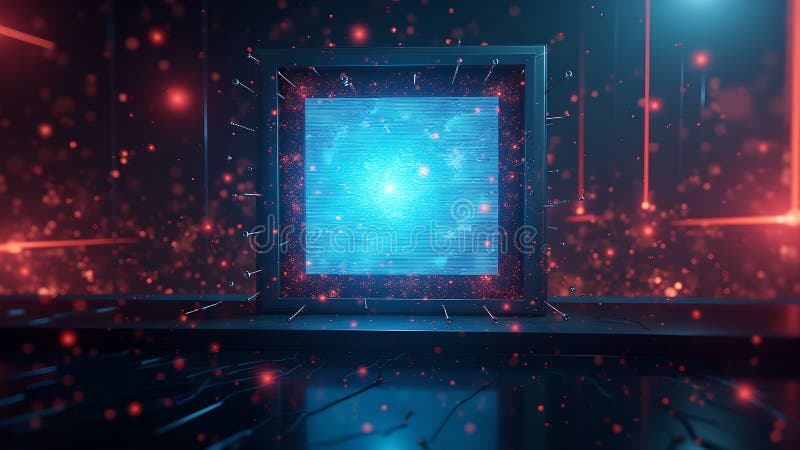 Quantum Computing, Processor Core Unleashed Light Stock Illustration ...