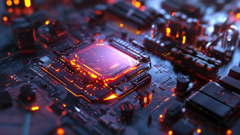 Quantum Computing Processor Sending Data through Circuit Board Stock Footage - Video of ...