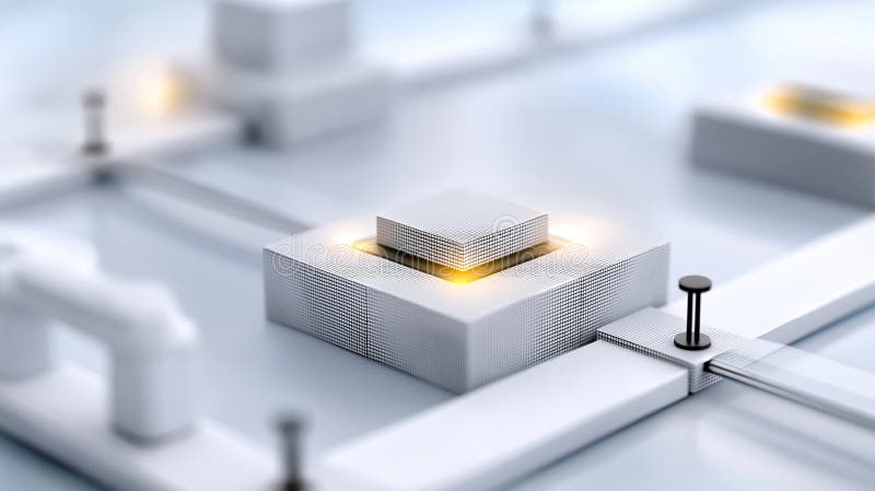 Quantum Computing Processor is Sending Data through Futuristic Circuitry, Creating a Powerful ...