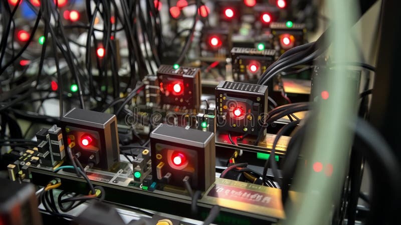 Quantum Computer Performing Complex Calculations with Red Lights Flashing Stock Footage - Video ...