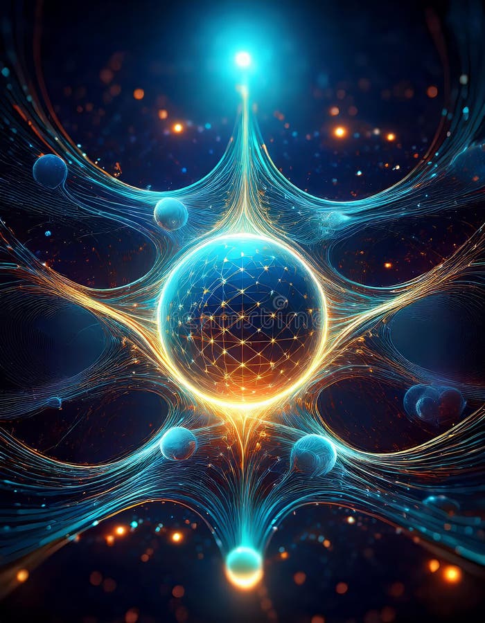 Quantum Computing with Qubits Particles Exchanging Energy Stock ...