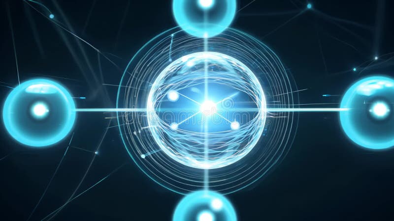 Quantum Computing Qubits Processing Data Stock Video Video Of Glowing Light 349510957