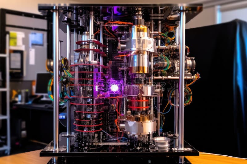 Quantum Computing Setup for Ai Development Stock Illustration ...