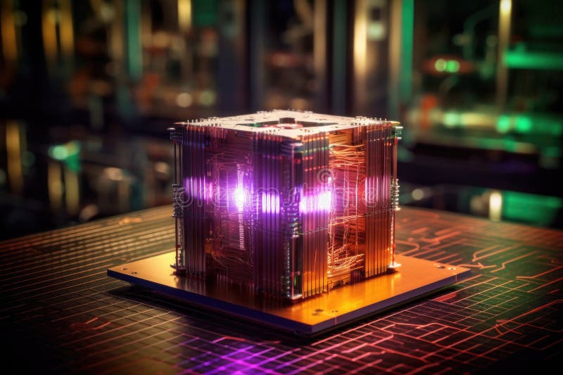 Quantum Computing System for Cybersecurity Stock Illustration ...