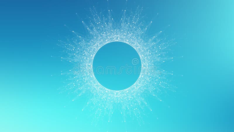 Quantum Computing Technology Concept. Big Data Visualization Stock ...