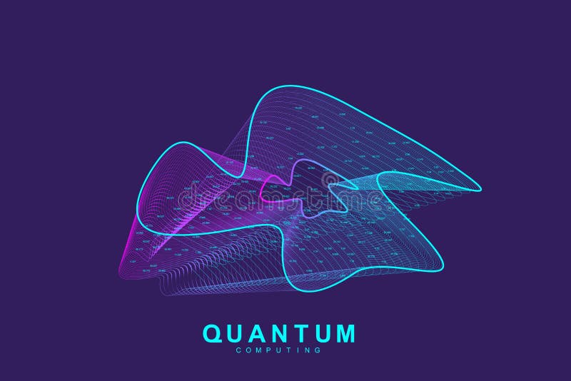 Quantum Computing Technology Concept. Deep Learning Artificial ...