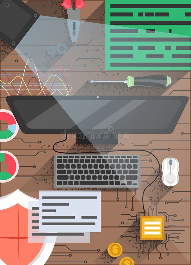 Quantum Computing Technology Vector Poster Design Template Stock Vector ...