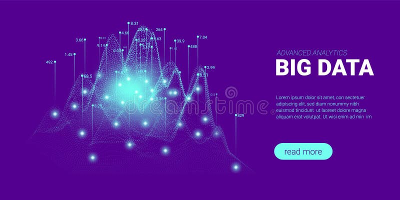 Quantum Computing Visualization, Big Data Sorting. Stock Vector ...