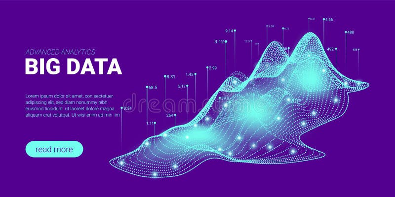 Quantum Computing Visualization, Big Data Sorting. Stock Vector ...