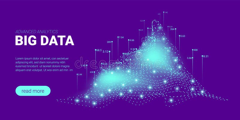 Quantum Computing Visualization, Big Data Sorting. Stock Vector ...