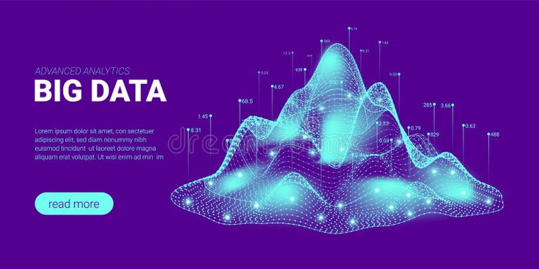 Quantum Computing Visualization, Big Data Sorting. Stock Vector ...