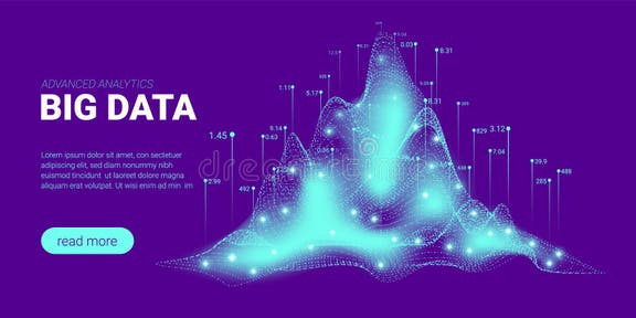 Quantum Computing Visualization Big Data Sorting Stock Vector