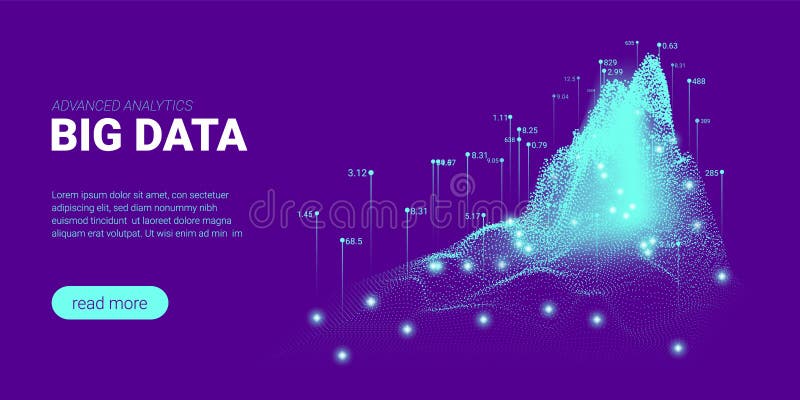Quantum Computing Visualization Big Data Sorting Stock Vector